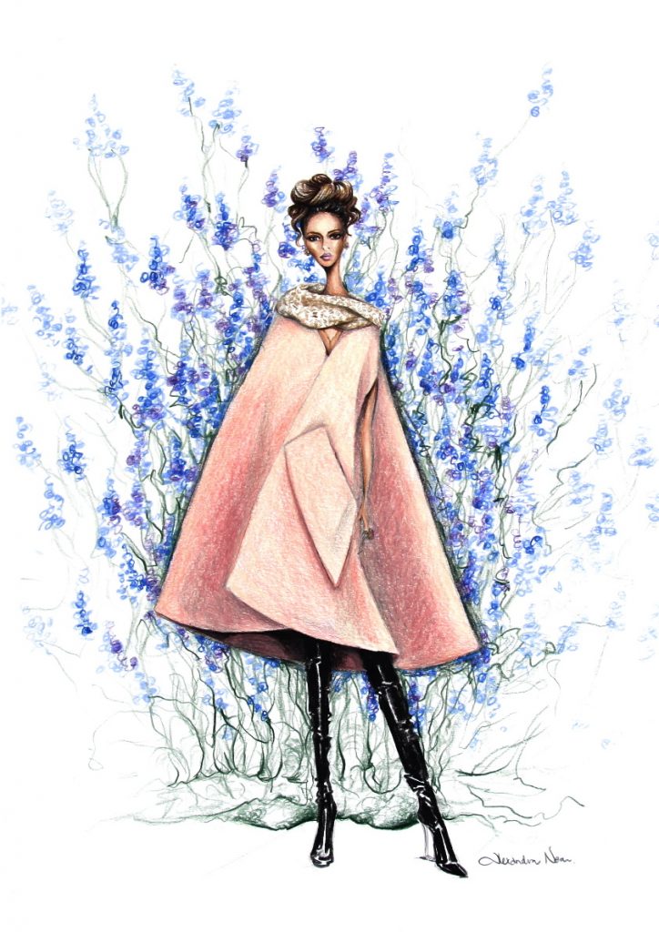 Rihanna Dior SS16 - Original Artwork A3 - Alexandra Nea